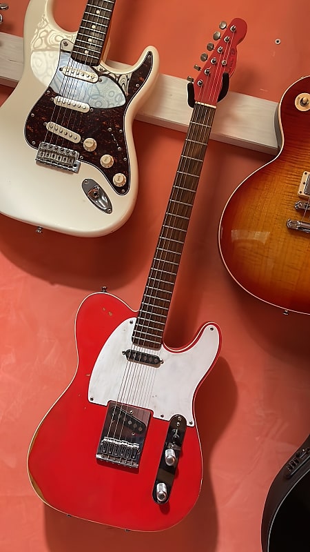 Custom Schecter Dream Machine Telecaster Red - | Reverb Canada
