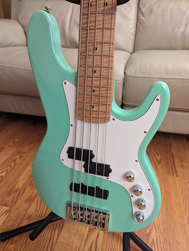 Carvin PB 5 Bass (Precision / Jazz P+J)- Surf Green w/ Kiesel | Reverb