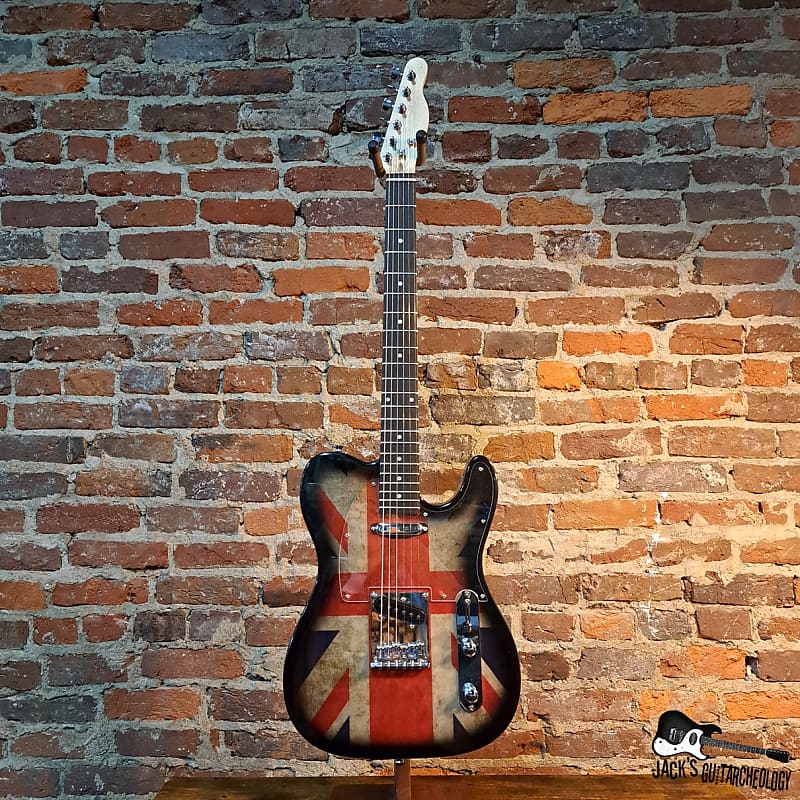 Union Jack T-Style Electric Guitar w/ Gig Bag (2000s - | Reverb