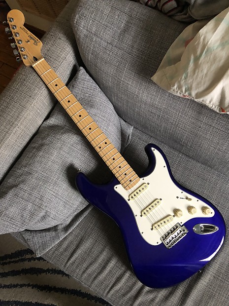 RARE 2001 Fender Standard Stratocaster Midnight Blue Maple | Reverb