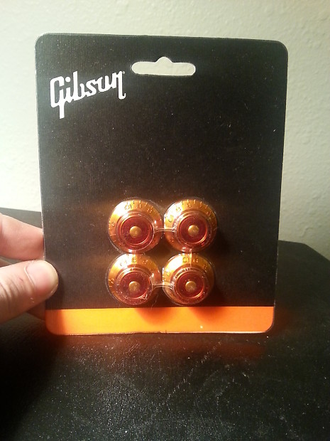 Gibson Top Hat Knobs 2014 Amber | Reverb