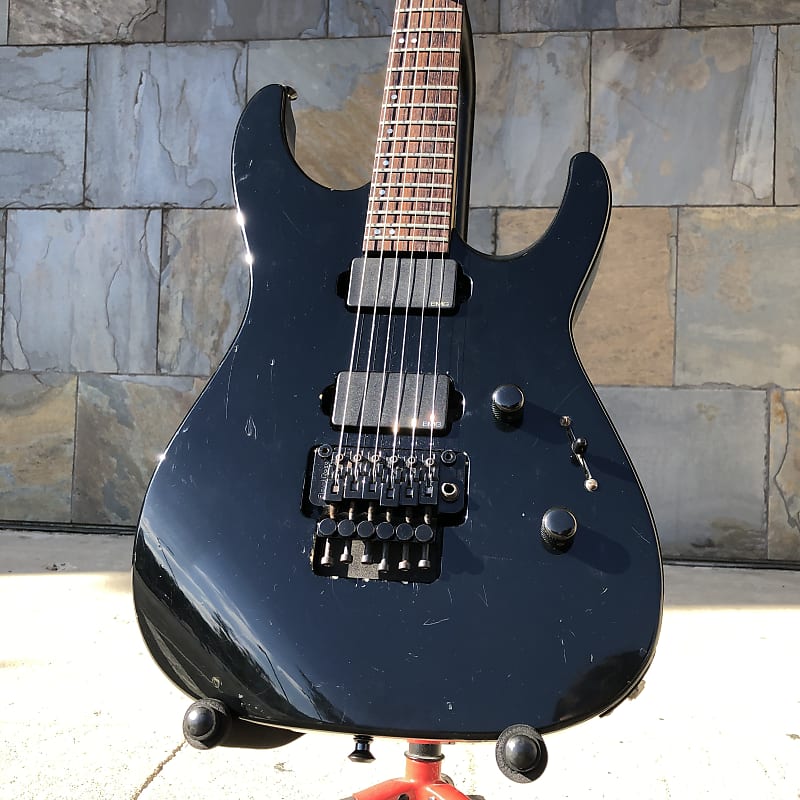 Used 90'S MIJ Jackson Professional Dinky Reverse Black with | Reverb