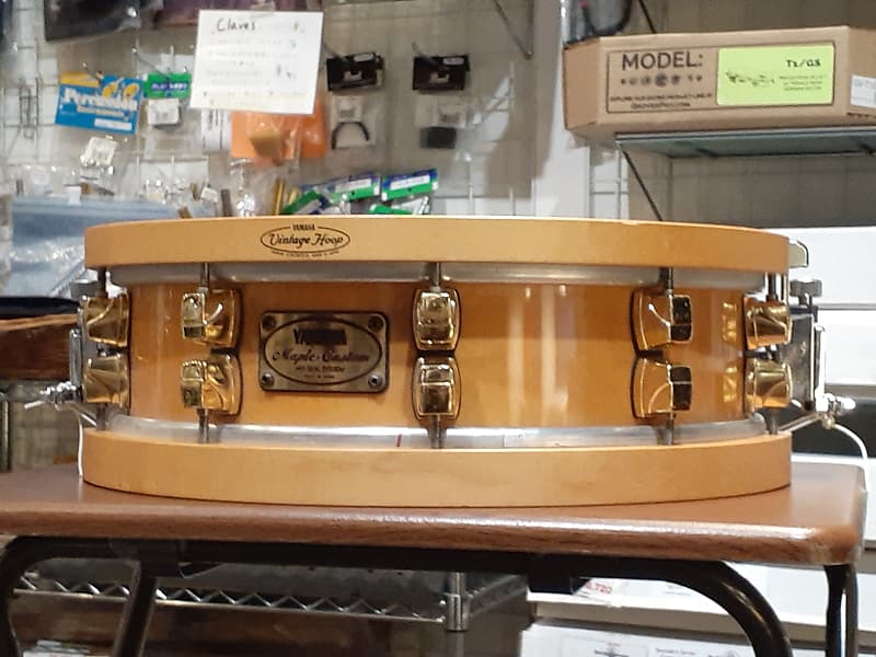 Yamaha MSD0104 Maple Custom Snare Drum / Vintage Wood Hoops | Reverb
