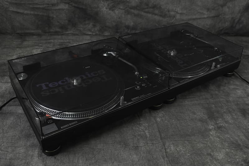 Technics SL-1200 MK5 Black pair Direct Drive DJ Turntable in | Reverb
