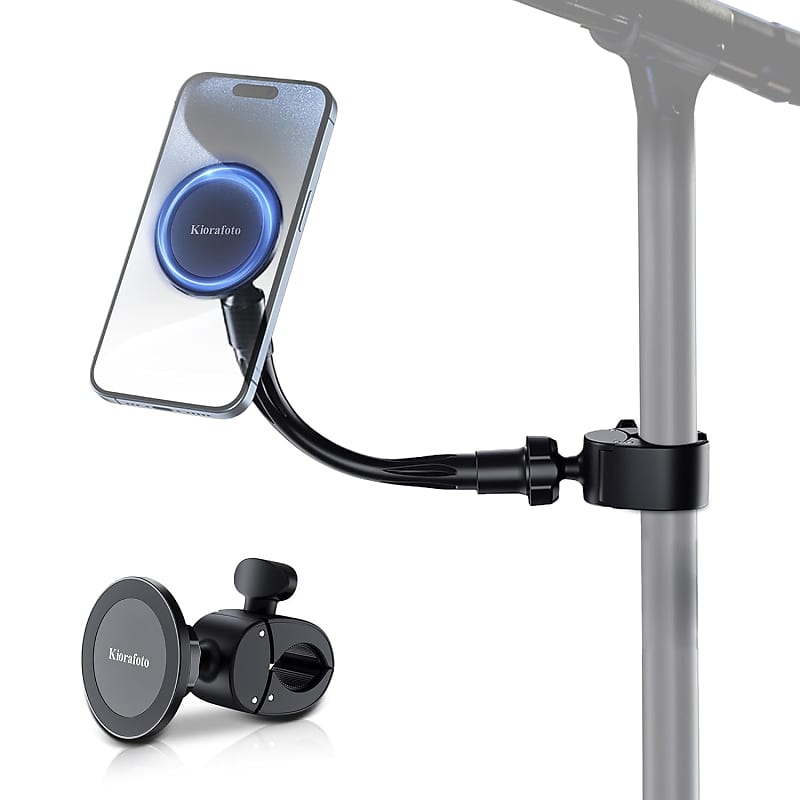 Mic Stand Phone Holder,11"Magnetic Phone Mount With Removable | Reverb