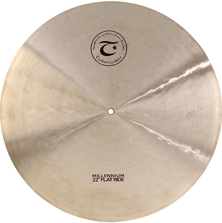 Turkish Cymbals Millennium Flat Ride Cymbal - 22 inch | Reverb