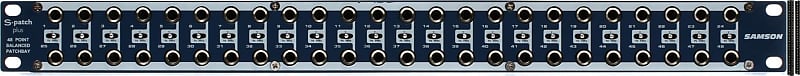 Samson S-Patch Plus 48-point Balanced Patchbay Bundle with | Reverb