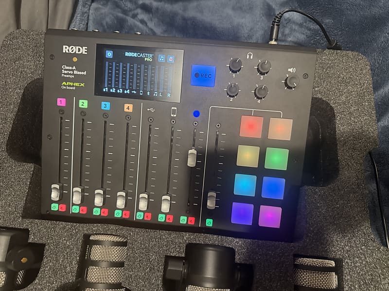 RODE Podcaster Pro 2019 4 Mics, 4 Headphones, Hard case | Reverb