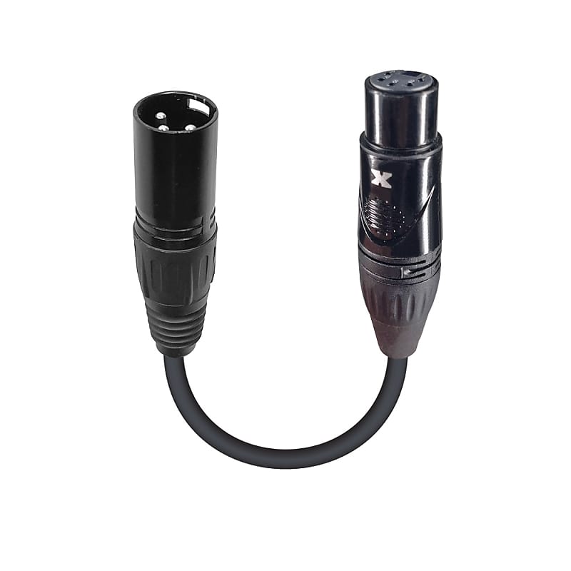 Pro X 6" DMX Male 3-Pin to DMX Female 5-Pin Coupler / | Reverb