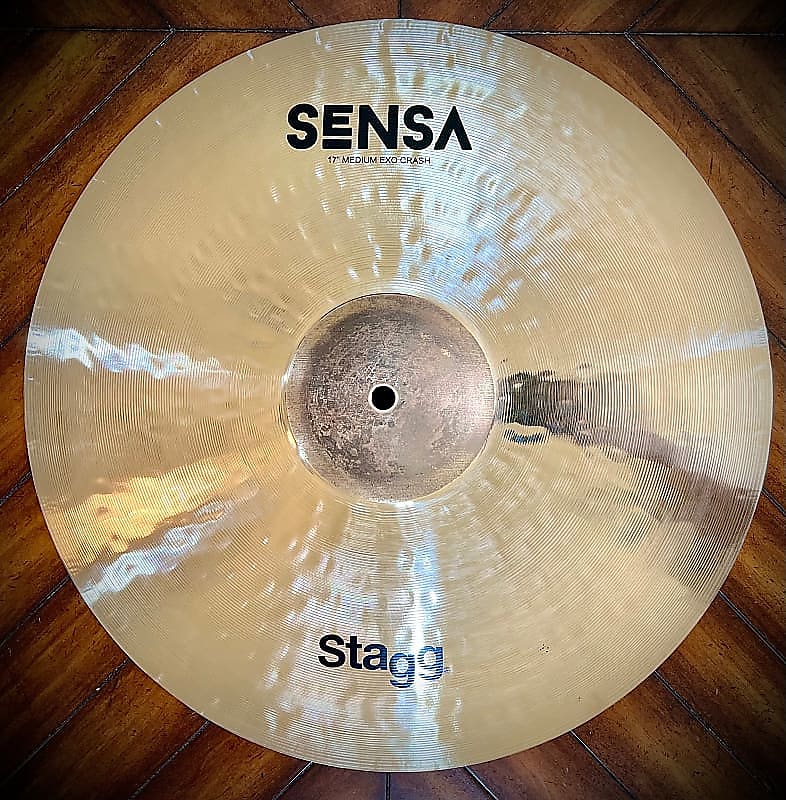 Stagg 17” Sensa Exo Hand Hammered Medium Crash Cymbal | Reverb