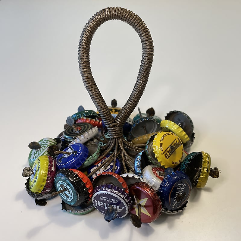 Upcycled Percussion - Bottle Cap Hand Rattle / Shaker - | Reverb