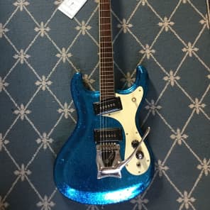 Mosrite The Ventures Electric Guitar circa 1966 Blue Sparkle | Reverb