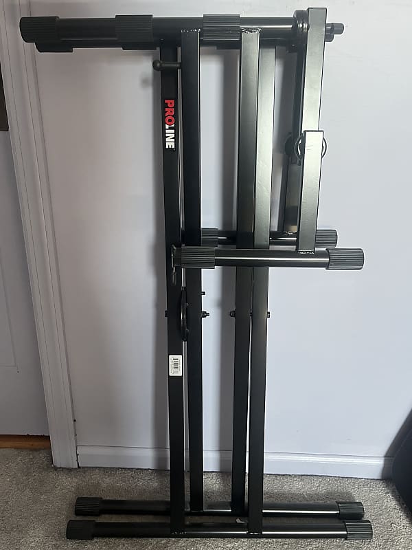 Proline PL402 2-Tier Double X-Braced Keyboard Stand Black | Reverb