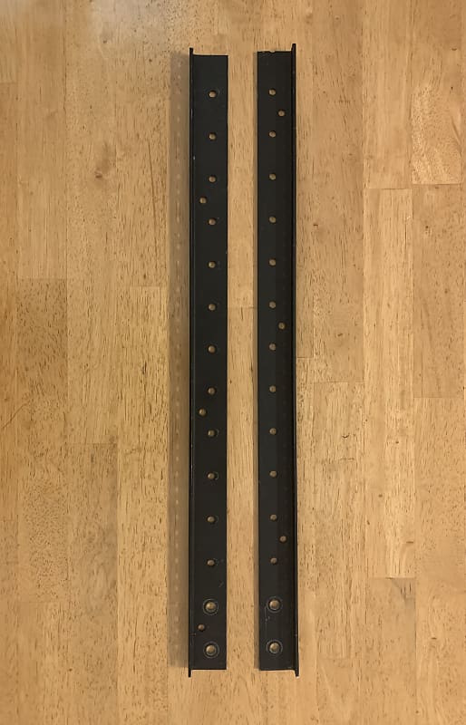 14U Rack Rails - Black - Steel | Reverb