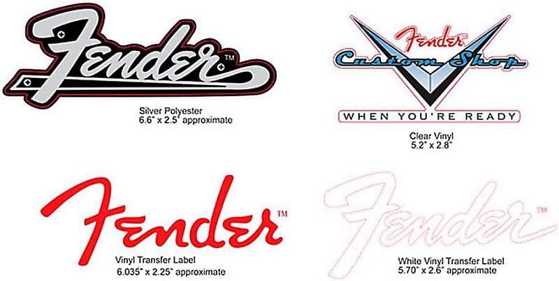 Fender Logo Die Cut Stickers - 4 Pack | Reverb