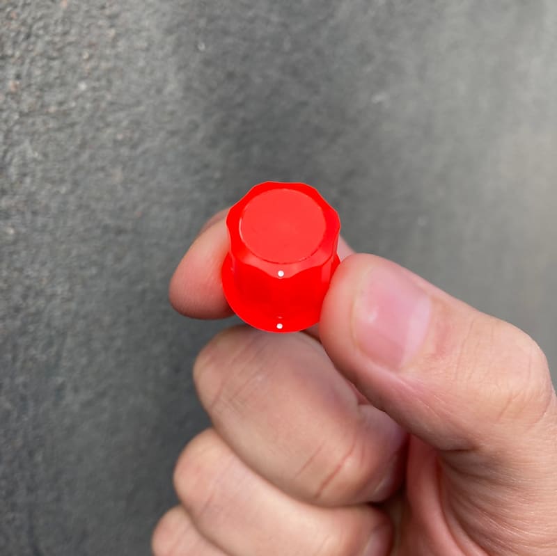 Moog Clone Knob Bright Red Fluorescent Neon | Reverb