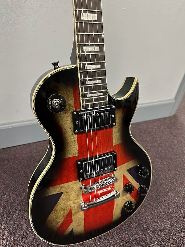Minty Leo Jaymz British Flag Union Jack Les Paul (set neck) | Reverb