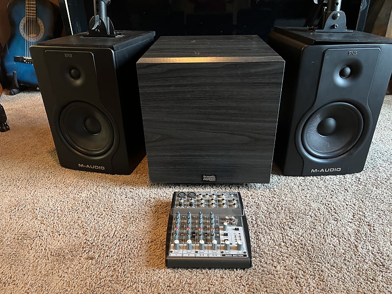 M-Audio BX8 Studio Monitors & Stands | Reverb