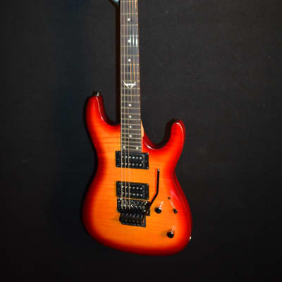 Dean Custom C350 Floyd Trans Amberburst Electric Guitar! | Reverb