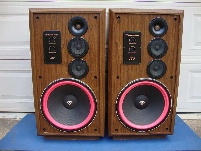 Cerwin Vega AT-15 Large 3-way Floor Speakers -15" Woofer | Reverb