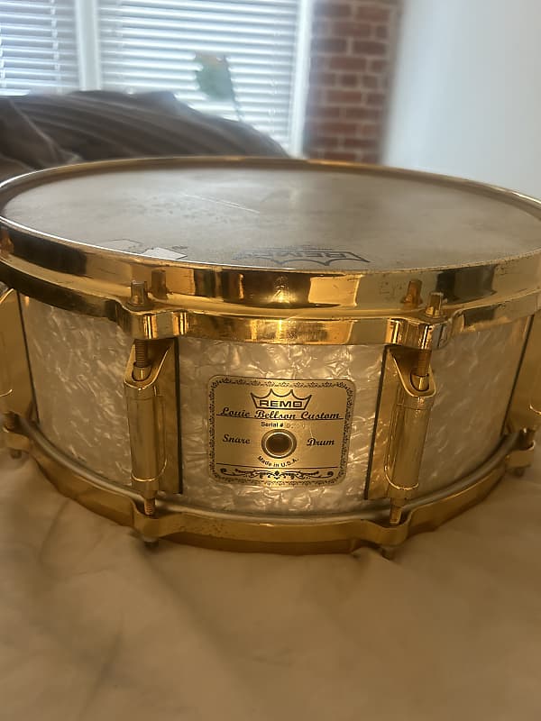 Remo Louie Bellson Limited Edition Snare Drum 1999 - White | Reverb