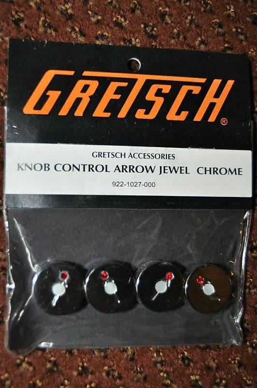 Gretsch Knob Control Arrow Jewel Chrome 4-Pack 922-102-7000 | Reverb