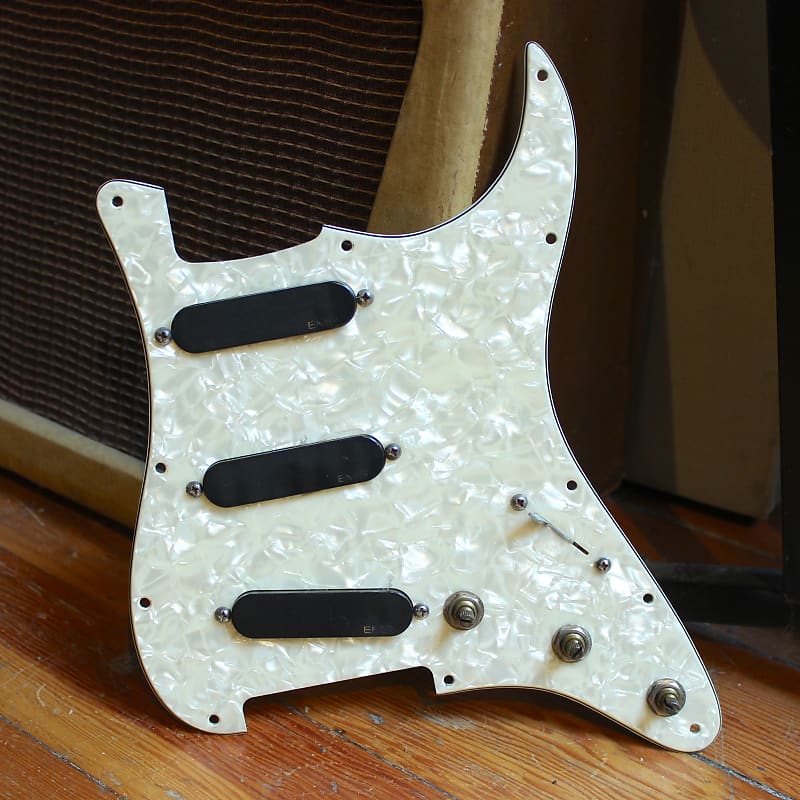 EMG Loaded Strat Pickguard - 1985 Pearloid | Reverb