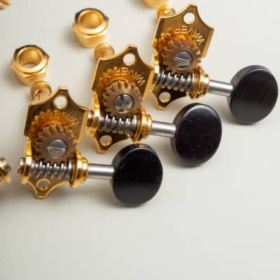 Waverly Guitar Tuners with Ebony Knobs for Solid Pegheads | Reverb