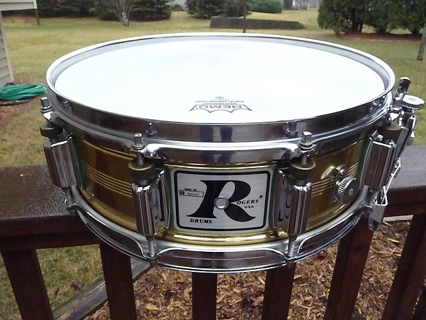 Rogers"Big R" Dyna-Sonic Natural Brass 5x14" Snare Drum | Reverb