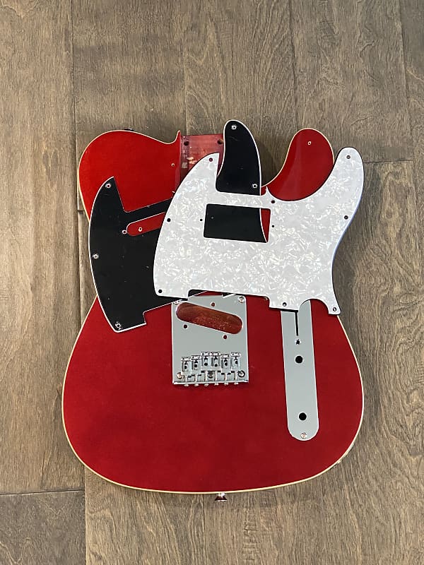 Double Bound Telecaster Body- Candy Apple Red w/Bridge, | Reverb