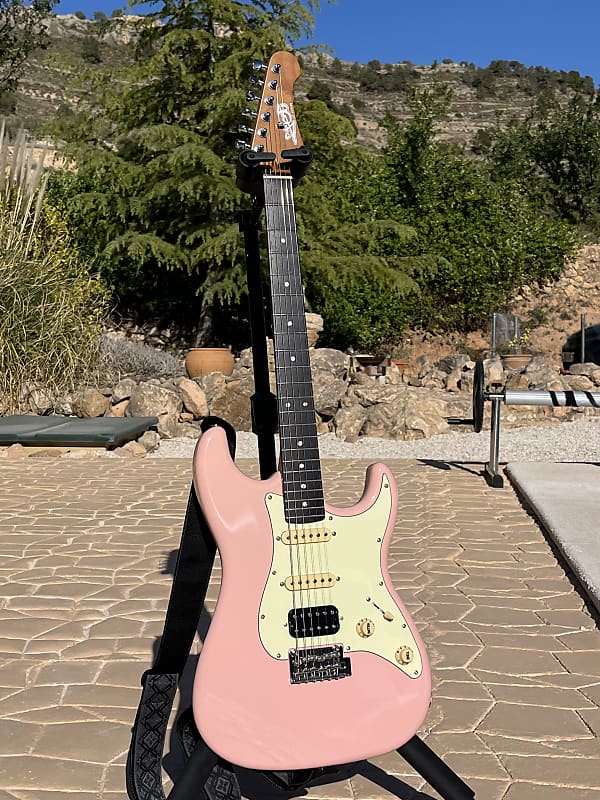Jet Guitars JS-400 HSS Electric Guitar - Shell Pink - Roasted | Reverb