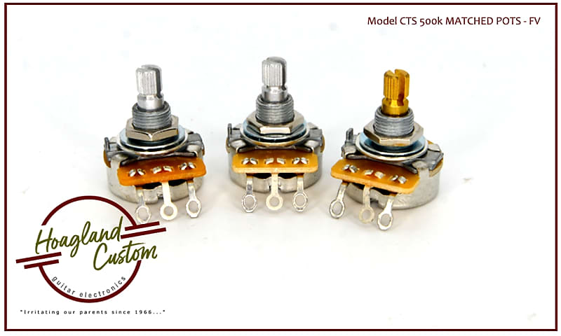 3 MATCHED CTS 500k Volume & Tone Pots for your Flying V | Reverb