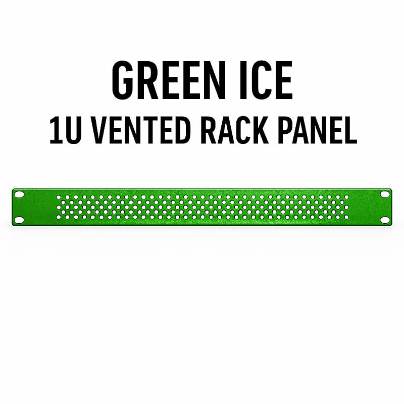 1U Vented Rack Panel – Candy Metallic Green Ice (Steel, 19” | Reverb
