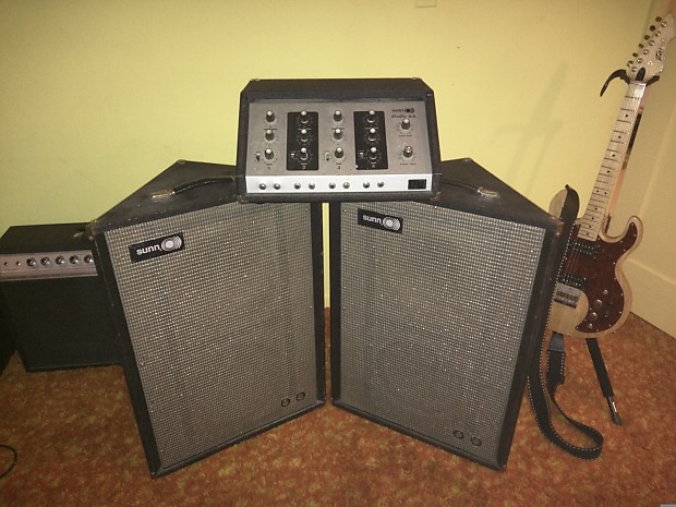 SUNN Studio P.A. 1966 Black w two 2x12 monitors. 4 ch, 200 | Reverb