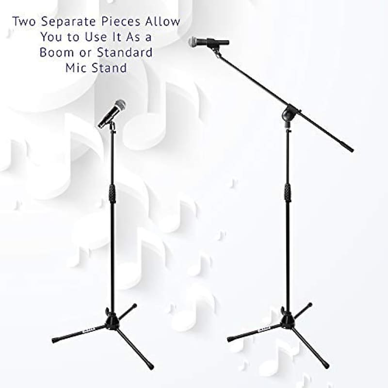 Microphone Stand Boom Arm Tilting Rotating Floor Podium Stage | Reverb