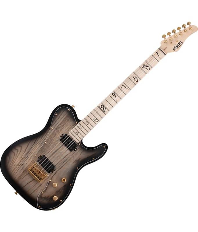 Schecter Meegs PT Extended Range Guitar Charcoal Burst | Reverb