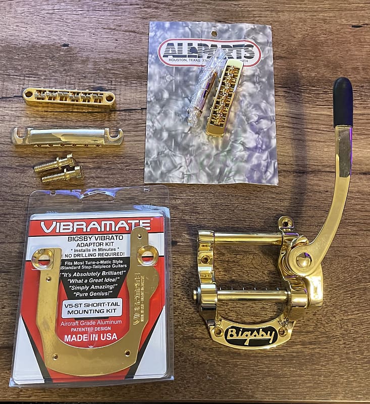 Bigsby B5G Bridge + Vibramate V5 + Allparts Roller Bridge | Reverb