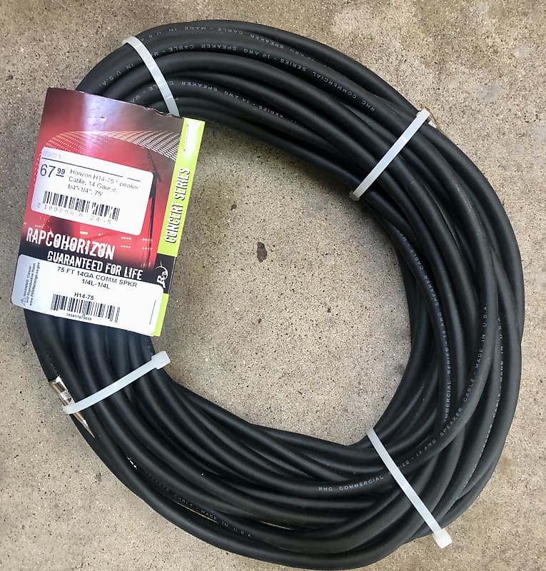 Horizon H14-75 Speaker Cable, 14 Gauge, 1/4''-1/4'', 75' | Reverb