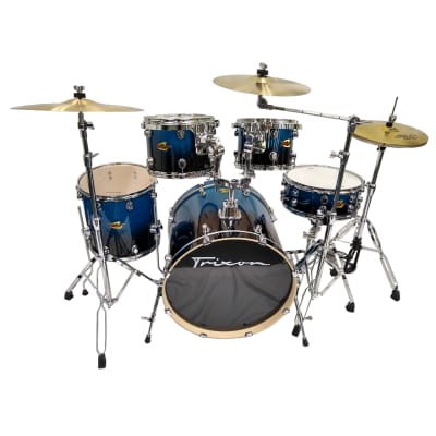 Trixon War Series 5 Piece Blue Fade Sparkle Drumset | Reverb
