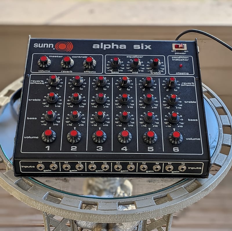 Sunn Alpha Six Vintage Amplifier PA Mixer 1980 - Black | Reverb