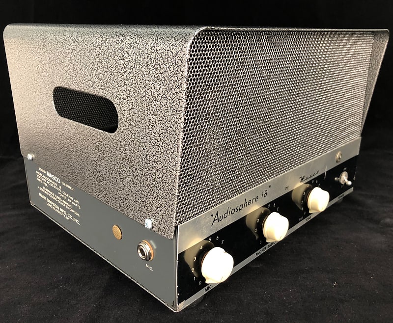 1959 Masco AudioSphere 18 Tube Amp PA Guitar Harp Head, | Reverb