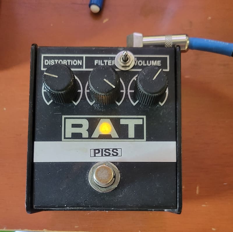 ProCo RAT 1989 - Black - with Bass Boost mods. RAT PISS | Reverb