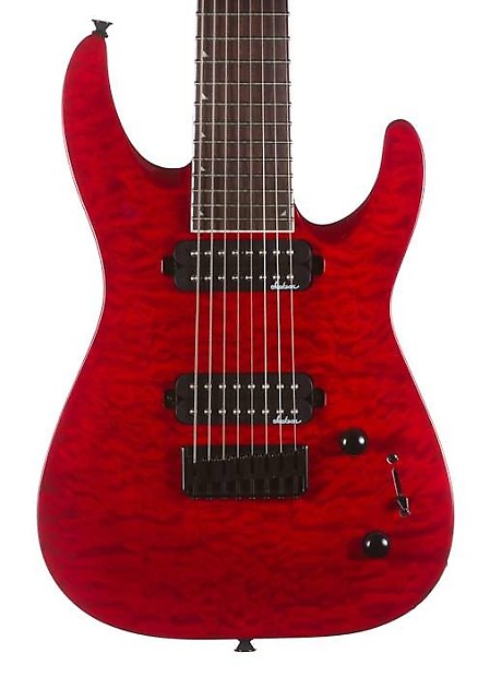 Jackson JS32-8Q Dinky, Transparent Red | Reverb