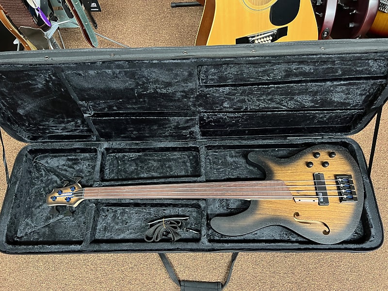 Cort Artisan B4FL MHPZ Fretless, Chambered Body - Open Pore | Reverb