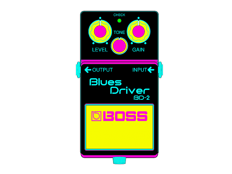 Boss Custom Blues Driver Color Your Tone Print | Reverb
