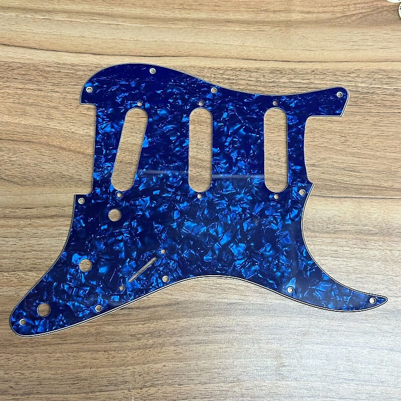 Fender Stratocaster 3 Ply Pickguard Blue Perloid 3 x Single | Reverb