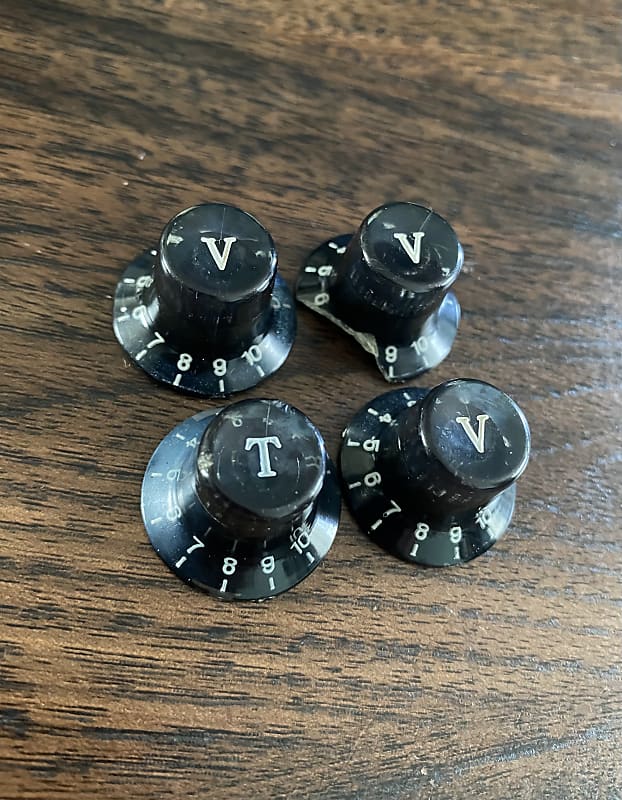 Teisco Kawai del rey matsumoku mij knobs 1960’s-1970’s Black | Reverb