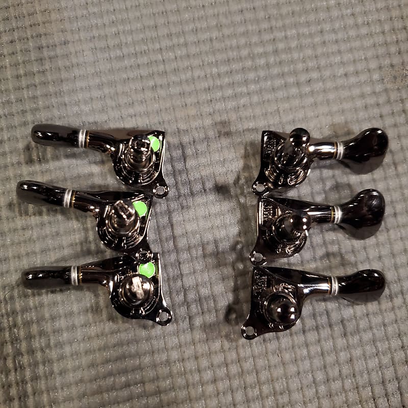 Gotoh 510 Mini Locking Tuners, 3x3 Cosmo Black, Mint! | Reverb