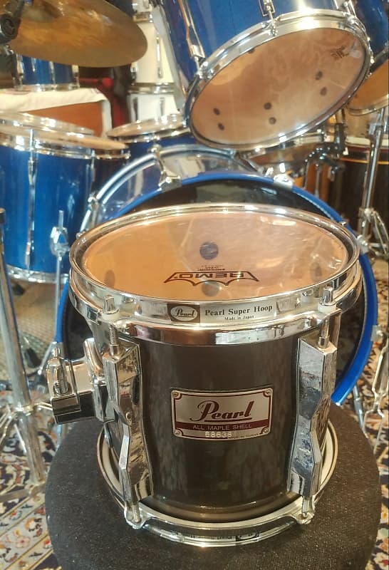 Pearl MLX 8x8 All Maple Mounted Tom 1988 #108 Charcoal Gray | Reverb