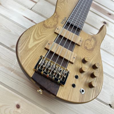 D'Mark Omega 5 Brazilian Exotic Ash Electric Bass Guitar | Reverb